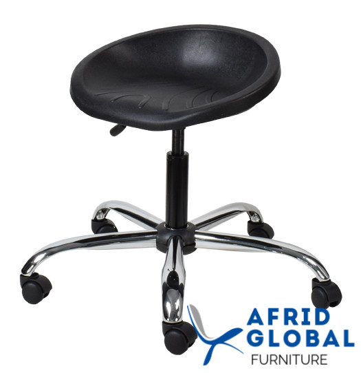 SCOOP PU CHAIR (BLACK) SOLID P. U | Afrid Global Furniture